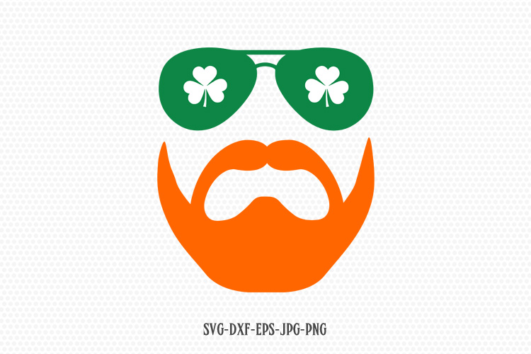 St Patrick's beard svg, irish beard svg