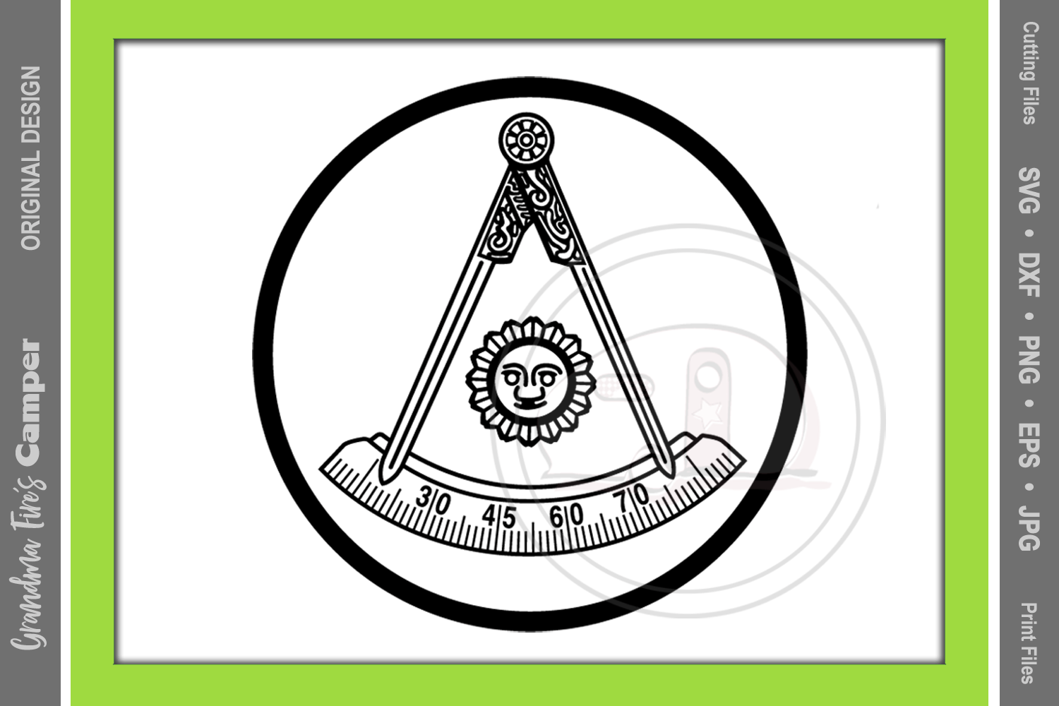 Masonic Past Master SVG Bundle, Five Framing Options