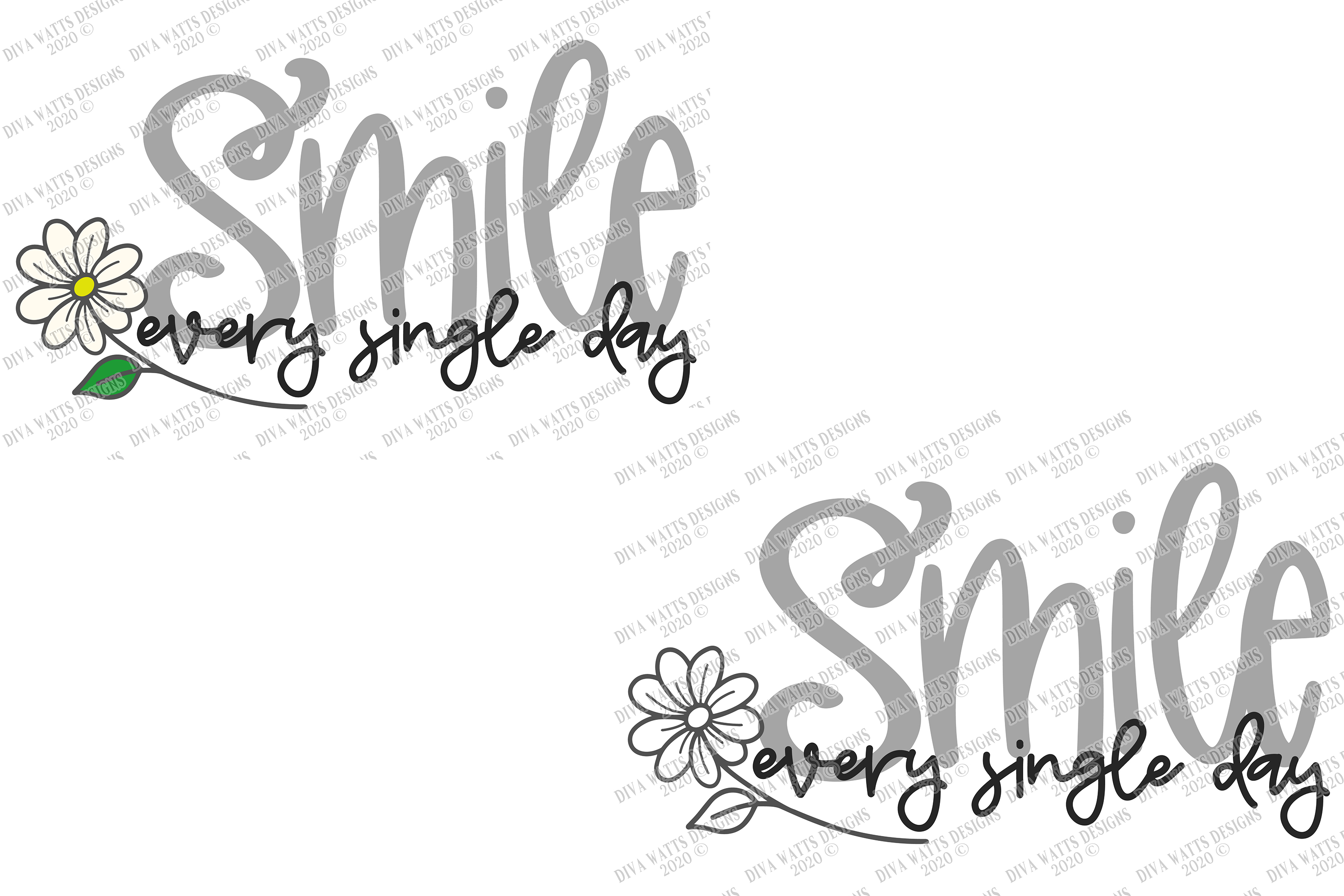 Smile Every Single Day - Inspirational SVG DXF - Shirt Sign