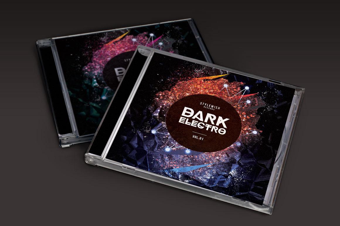 Dark Electro CD Cover Artwork (83302) | Branding | Design Bundles
