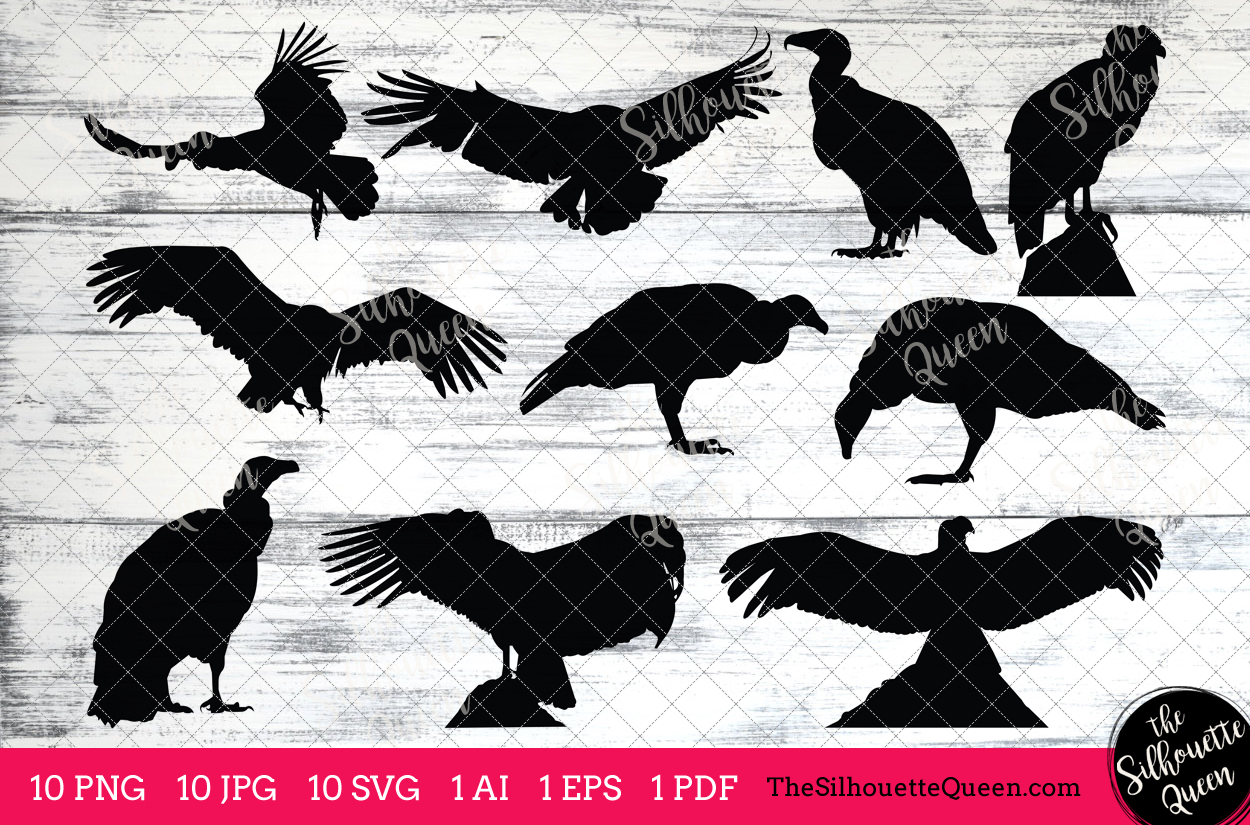Condor Bird Silhouettes Clipart Clip Art(AI, EPS, SVGs, JPGs, PNGs, PDF ...