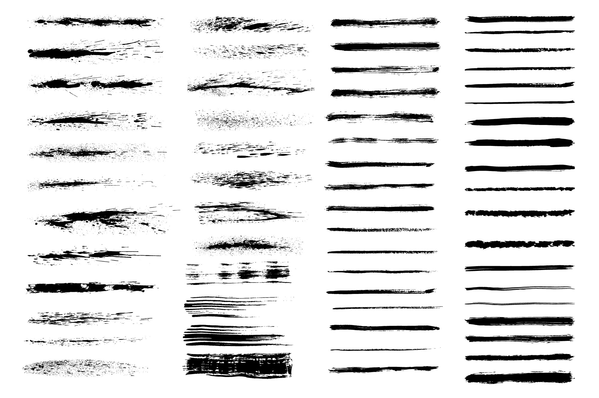 60 Grunge Brushes (26772) | Brushes | Design Bundles