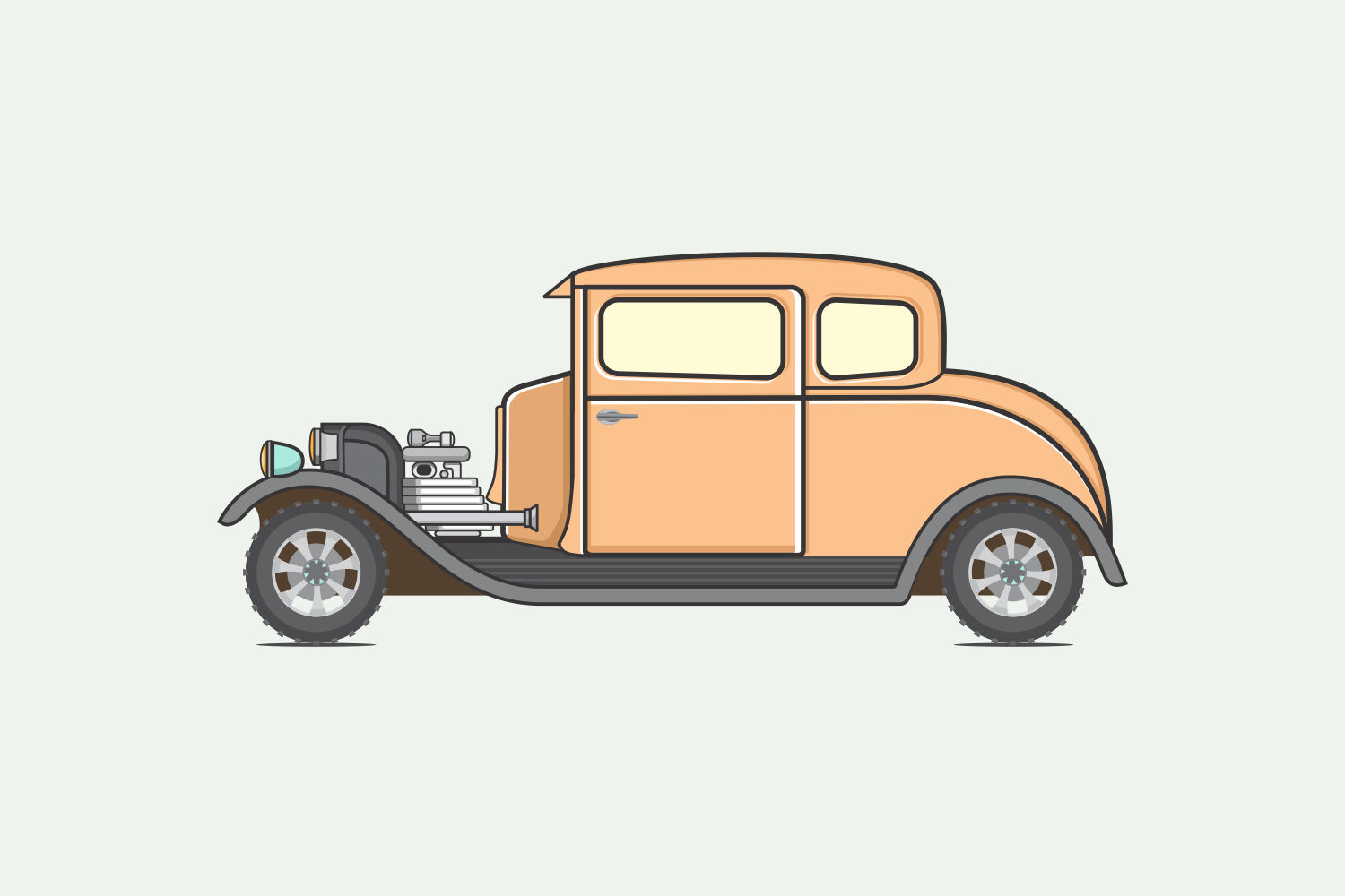 Classic Car Icons Set