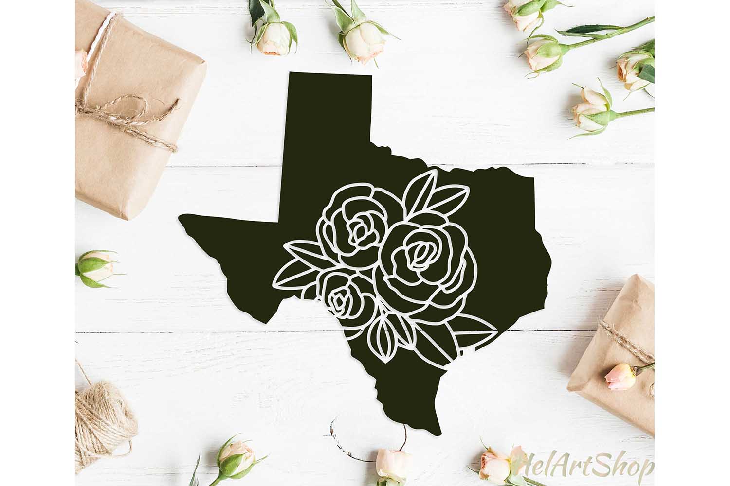 Texas SVG, Floral state svg