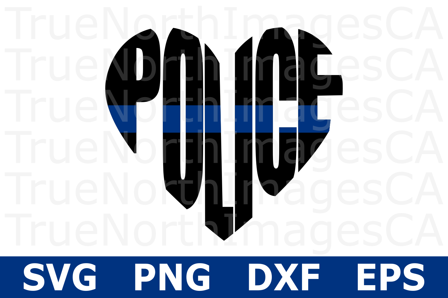 Police Heart - An Occupation SVG Cut File