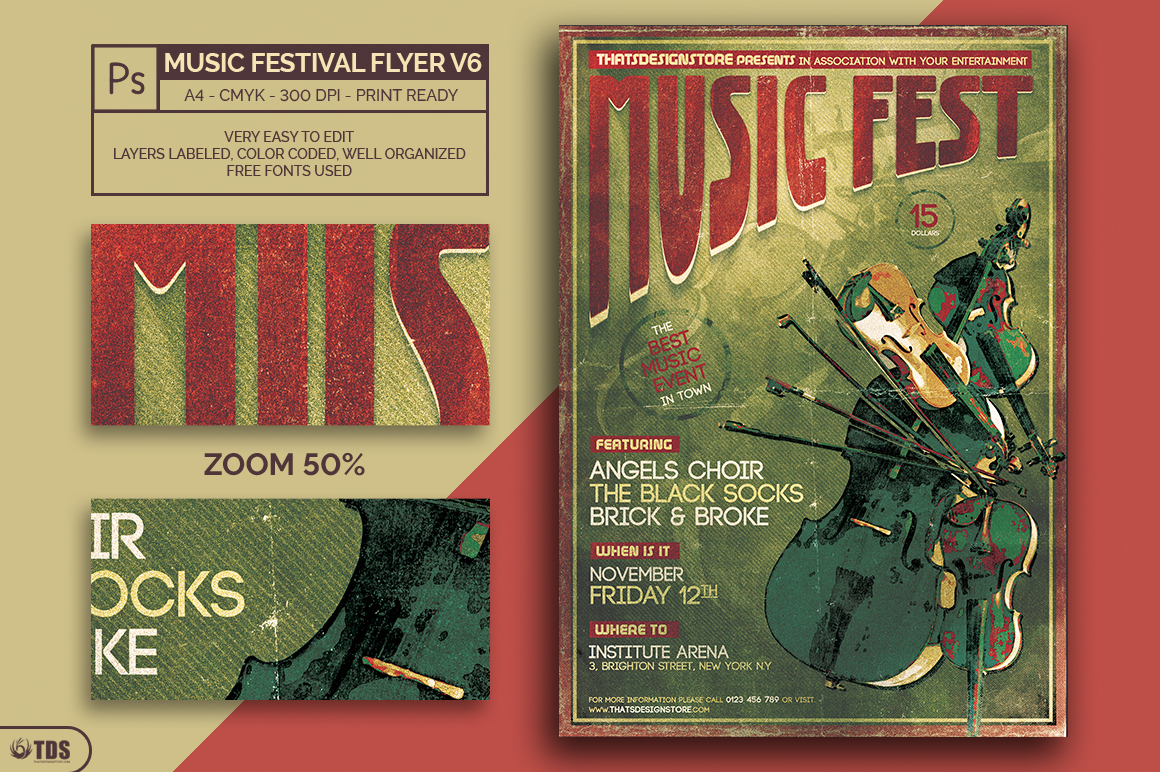 Music Festival Flyer Template V6