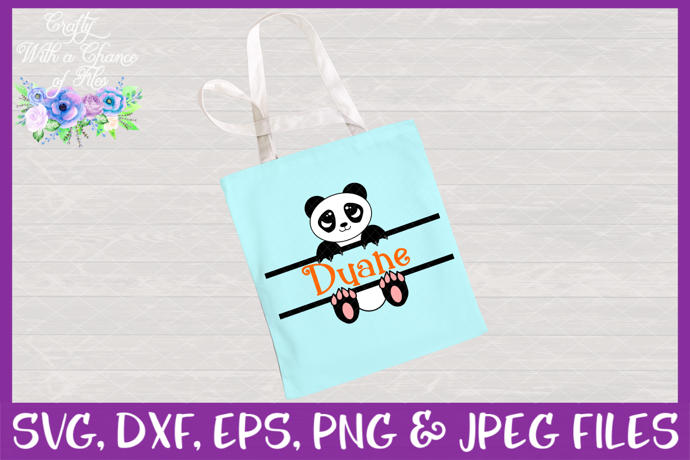 Split Panda Monogram SVG - Animal Design (205126) | SVGs | Design Bundles