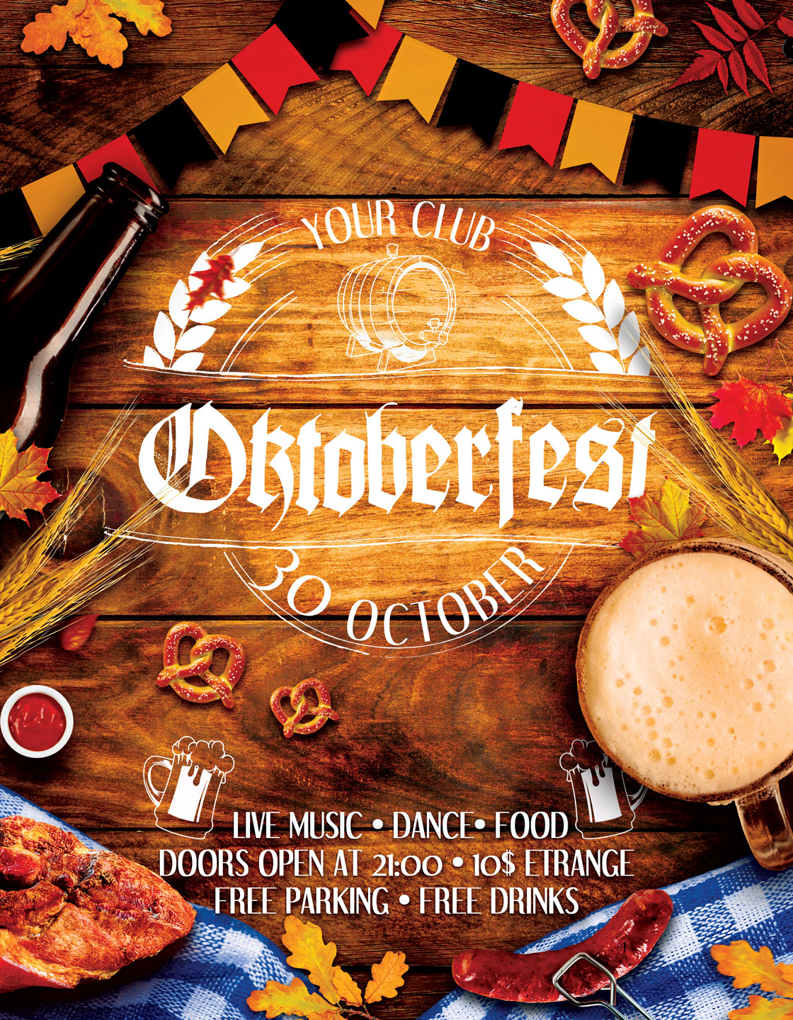 Oktoberfest Octoberfest Festival Flyer (322852) | Flyers | Design Bundles