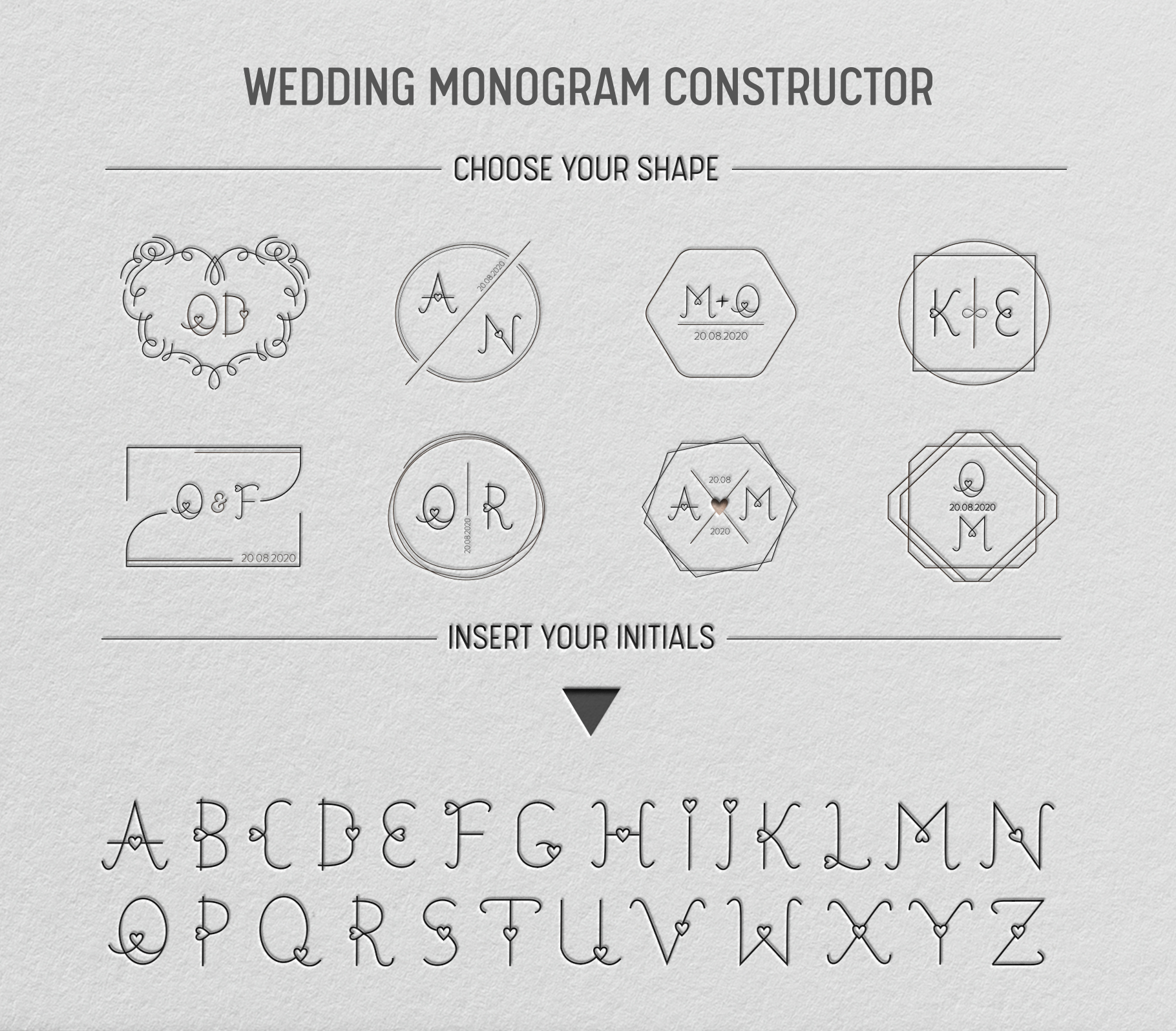Wedding Monogram Collection (145186) | Illustrations | Design Bundles