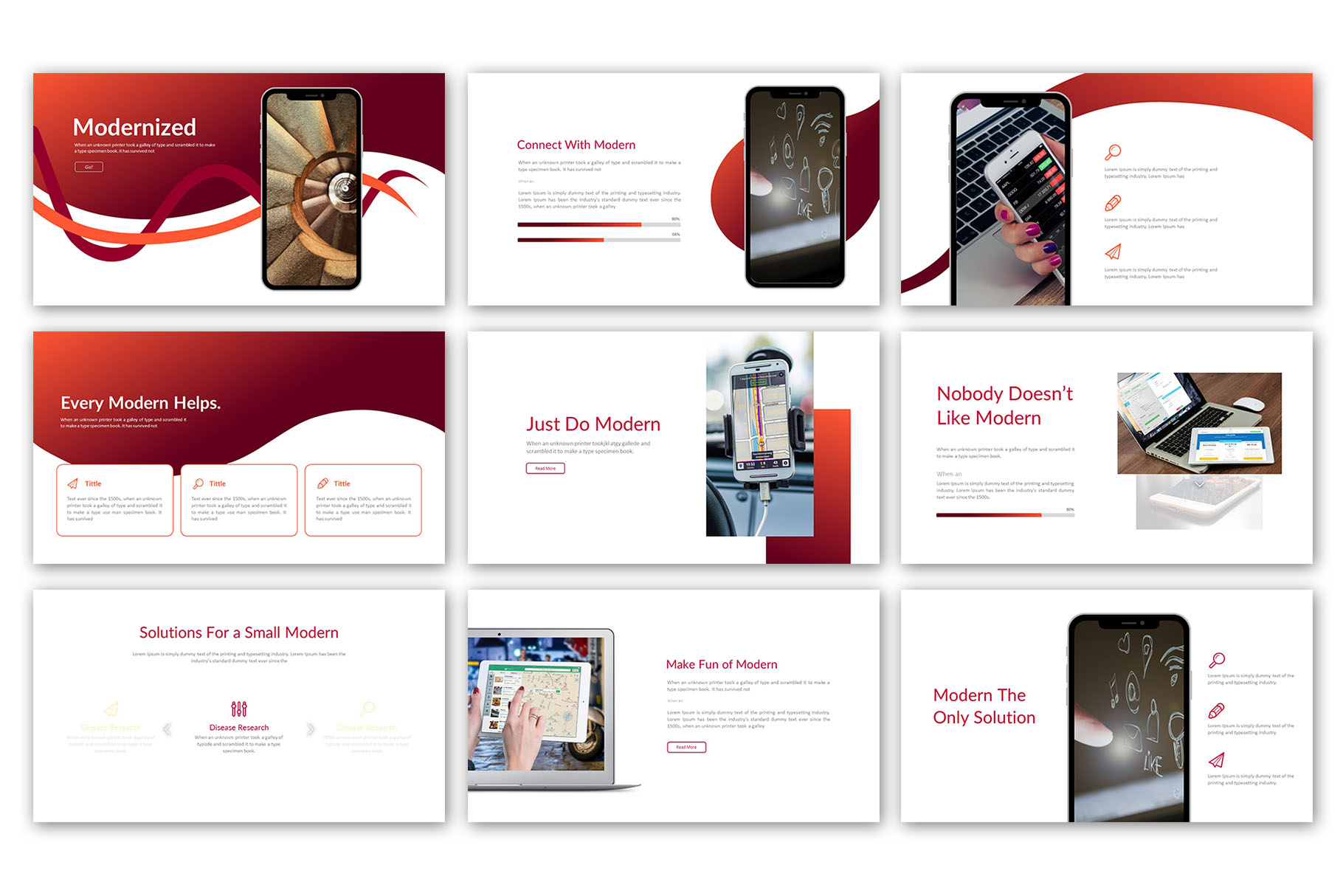Red Modernized Presentation (317906) | Presentation Templates | Design ...