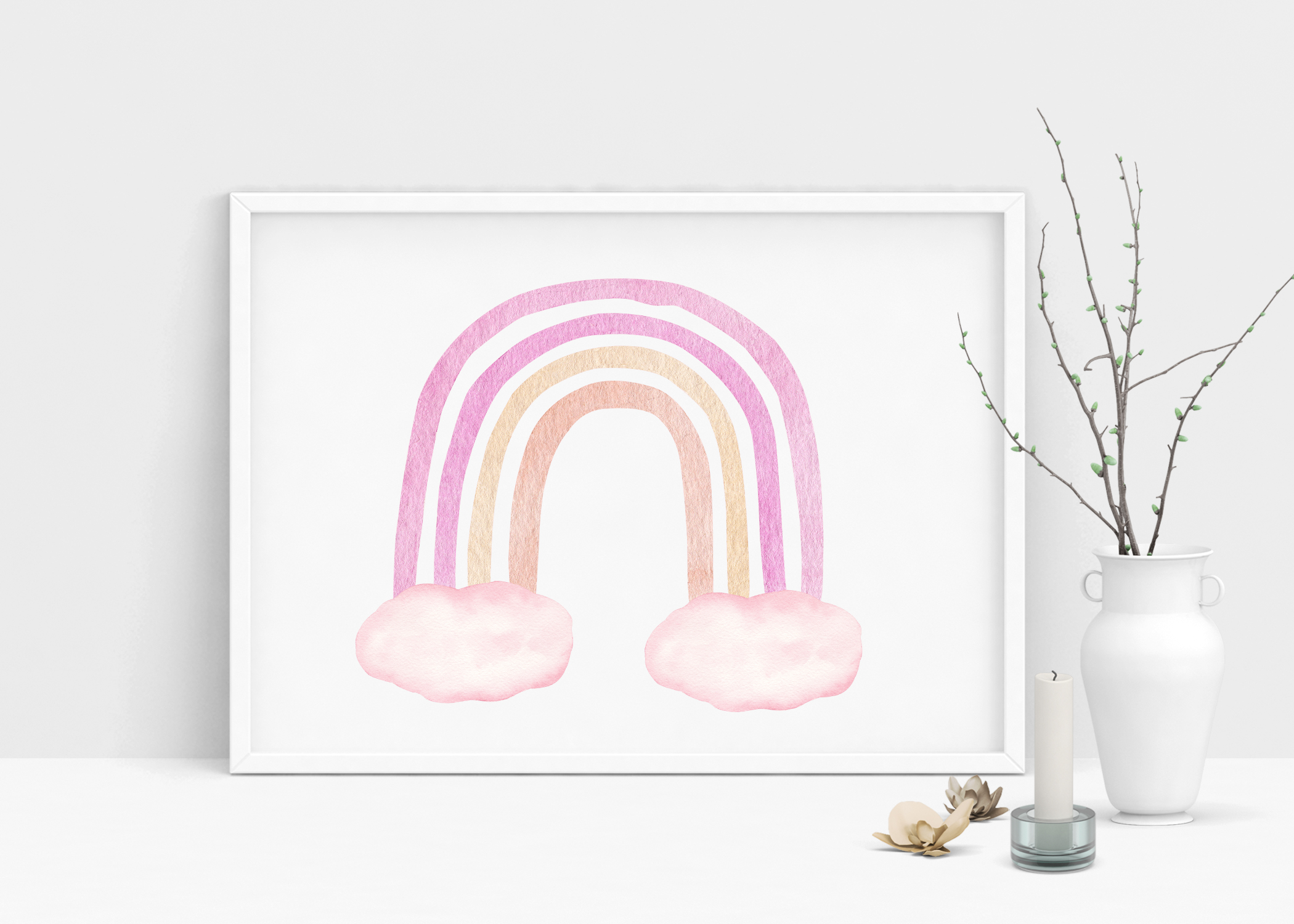 Watercolor Pastel Rainbow Collection