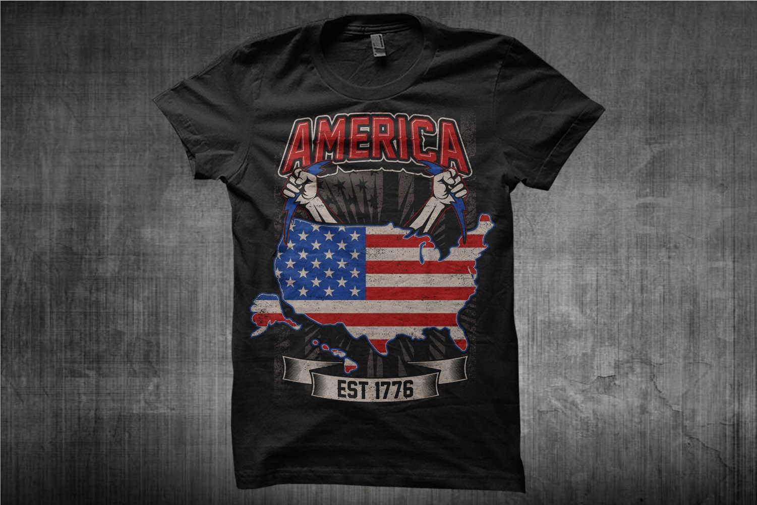 American Est 1776 - Illustration American Design Template
