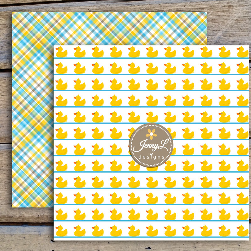 Duck Digital Papers and Cipart SET (81917) | Backgrounds | Design Bundles