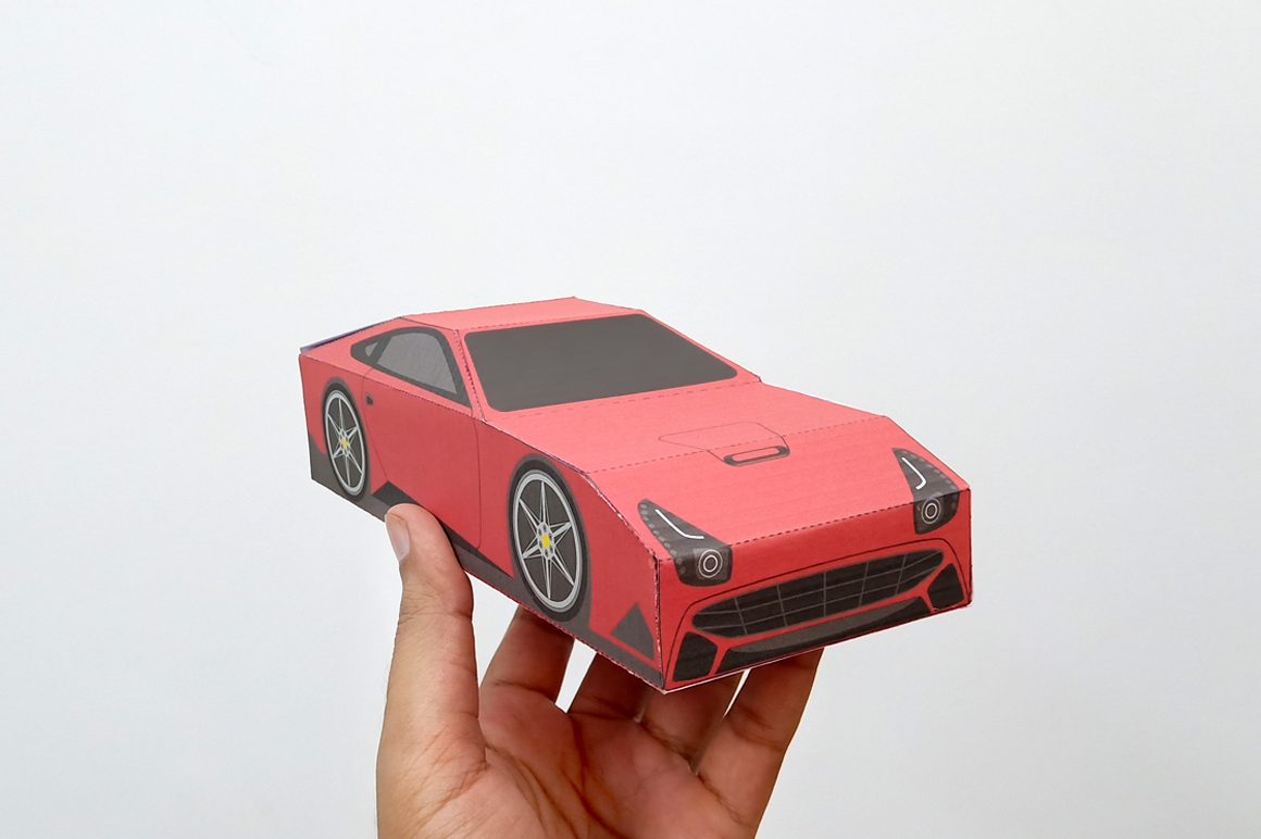 DIY Ferrari favor - 3d papercraft (298508) | Printables | Design Bundles
