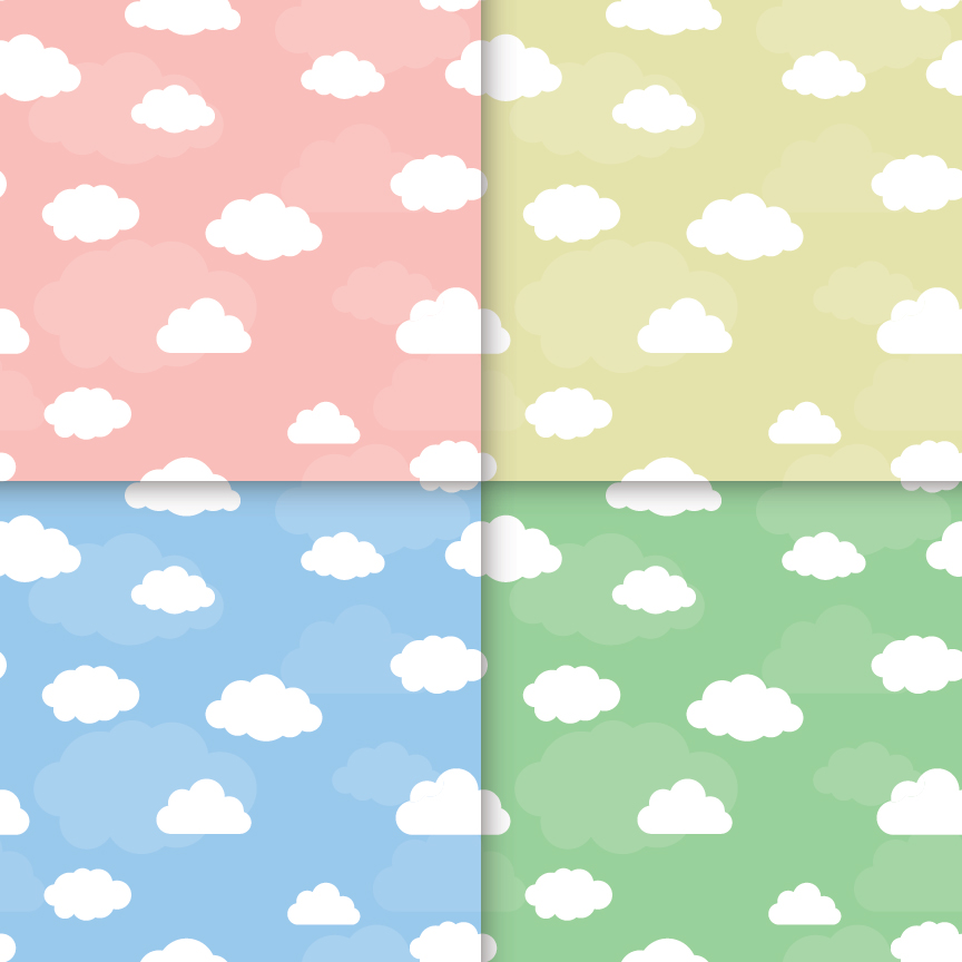 Seamless Clouds Digital paper pack