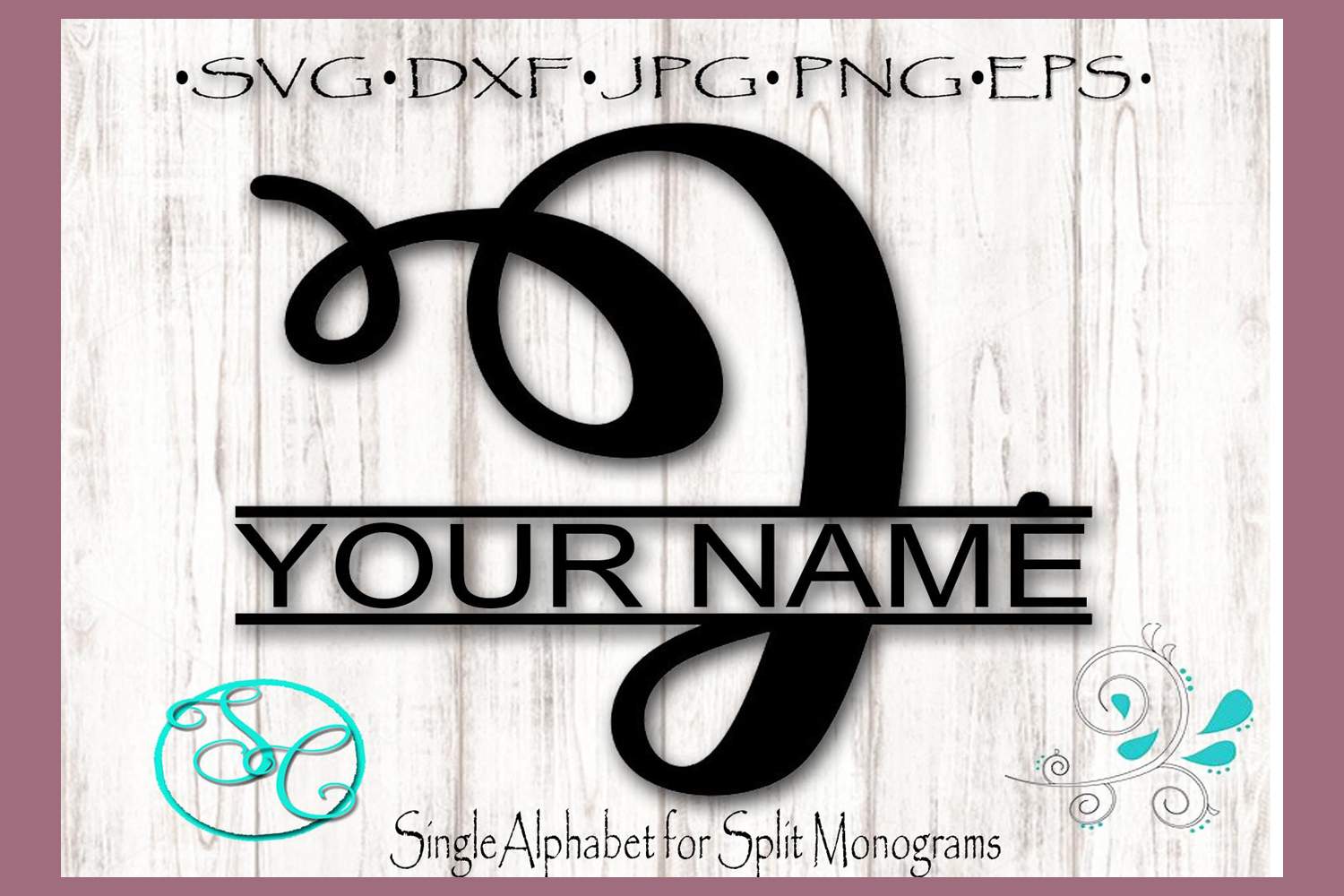 Split Monogram Letter I Single Letter File
