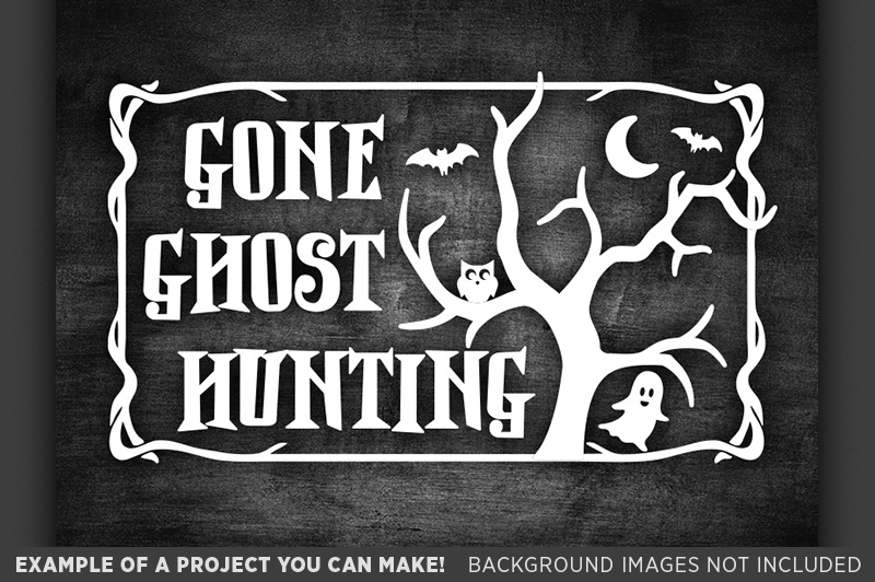 Halloween Svg files - Gone Ghost Hunting Svg File - 4032