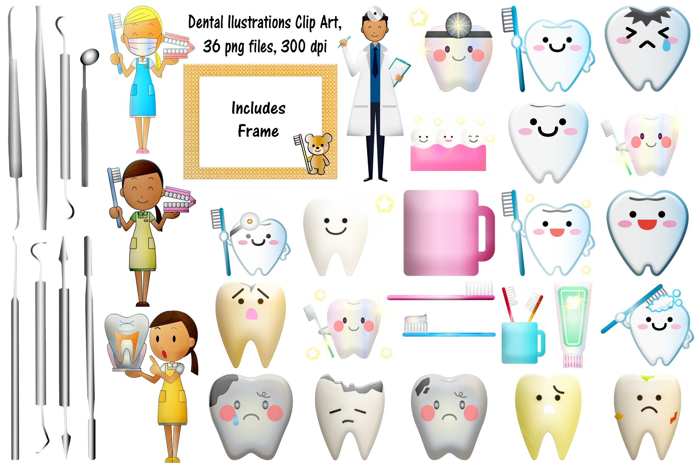 Dental Illustrations Clip Art