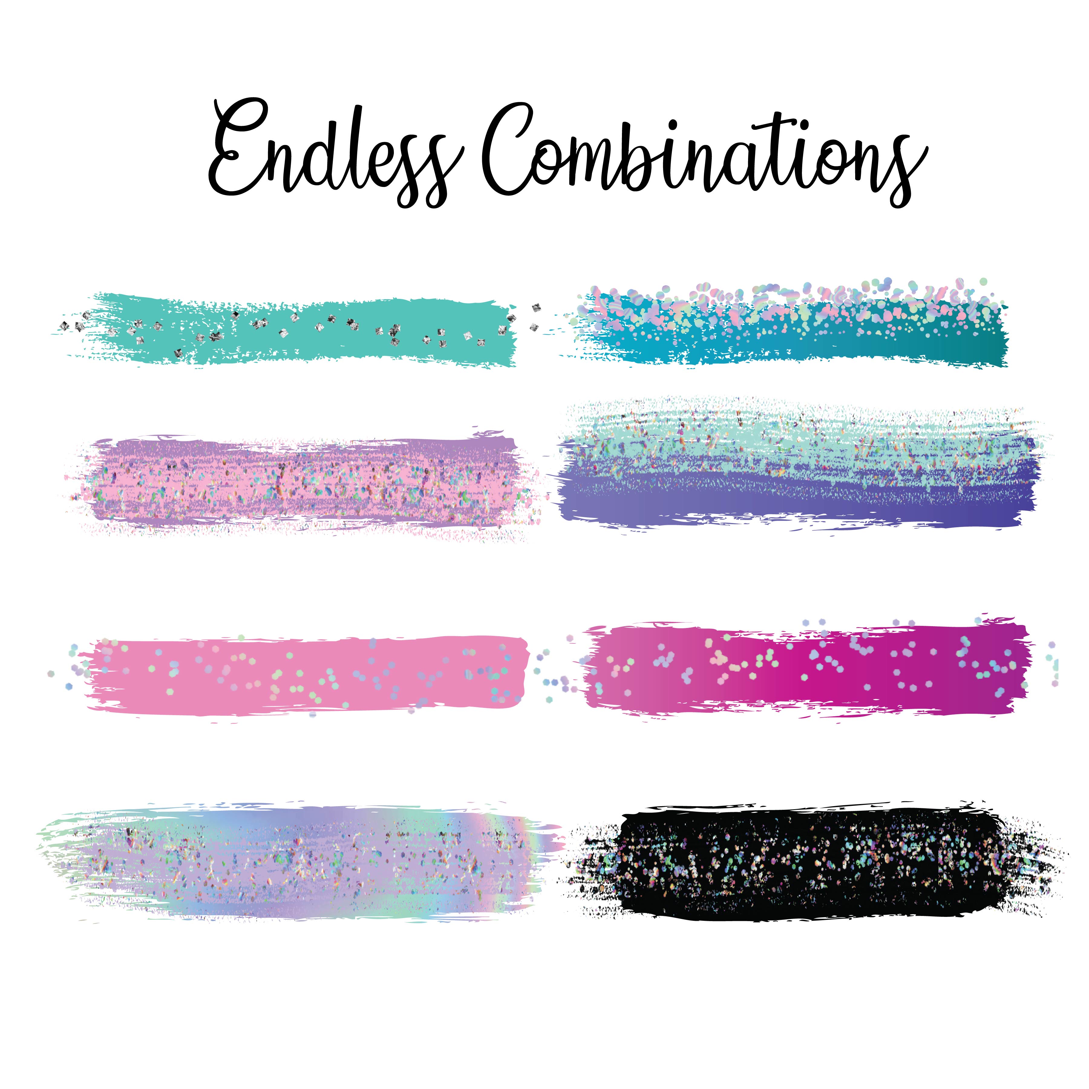 Unicorn Brush Strokes Clipart Pack (102086) | Objects | Design Bundles