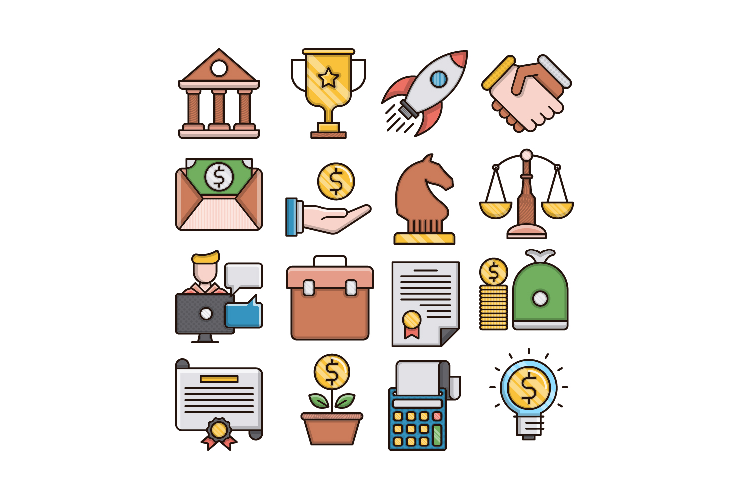 Business icons set