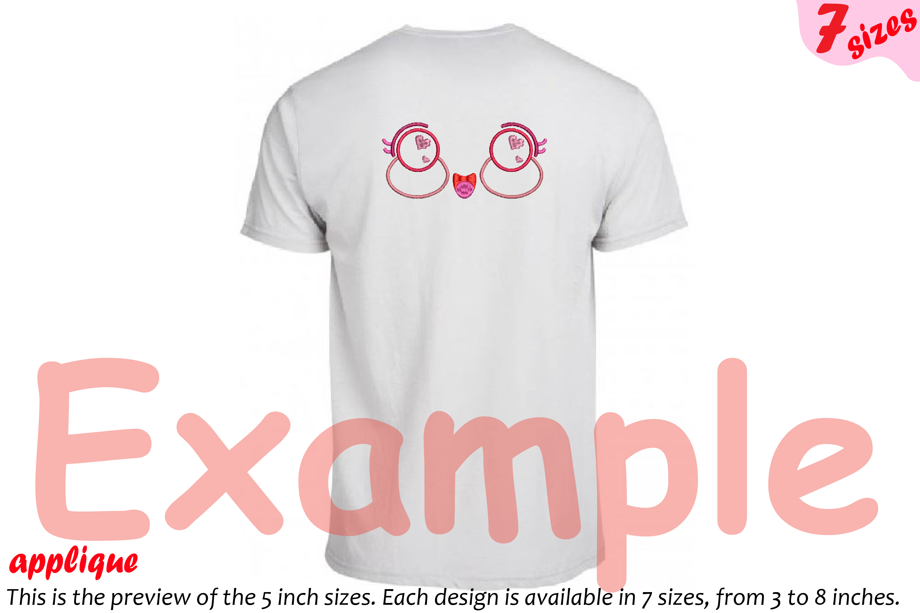 Kawaii Faces Applique Designs for Embroidery Machine Instant Download ...