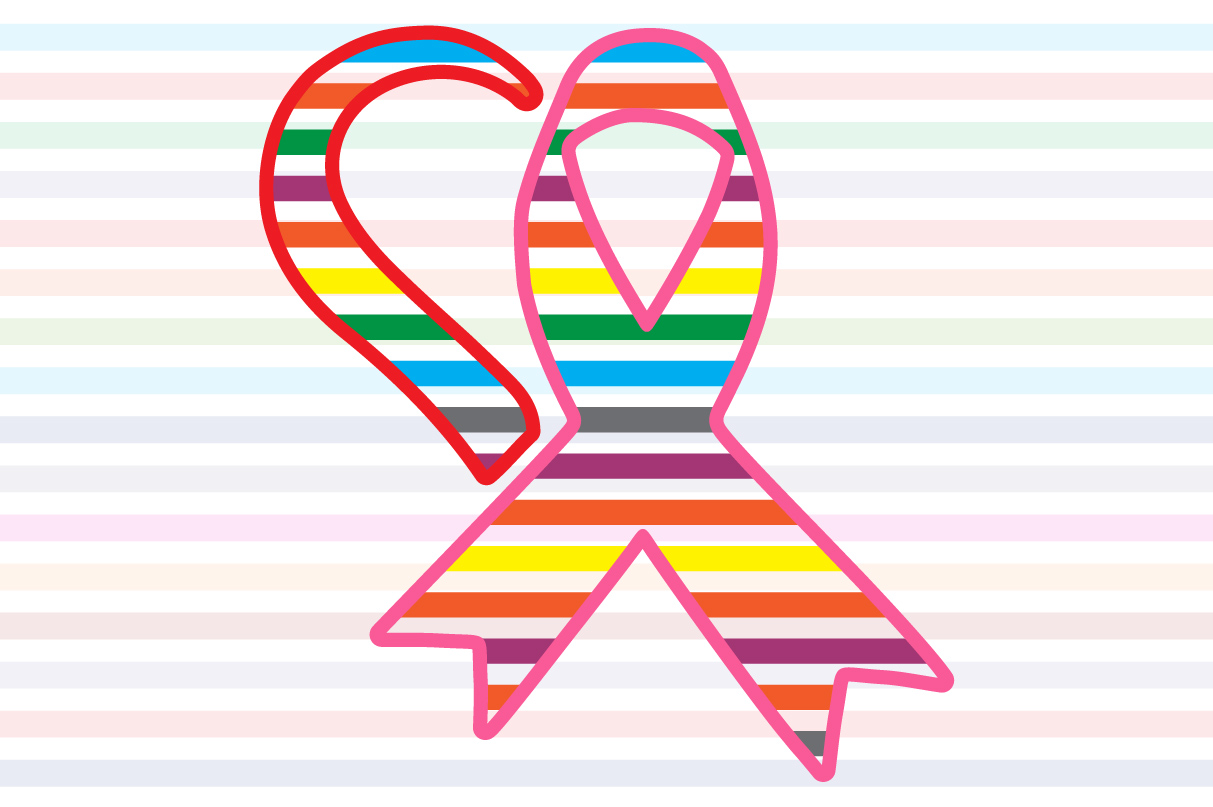 Fight Cancer In All Colors Ribbons Hearth Awareness