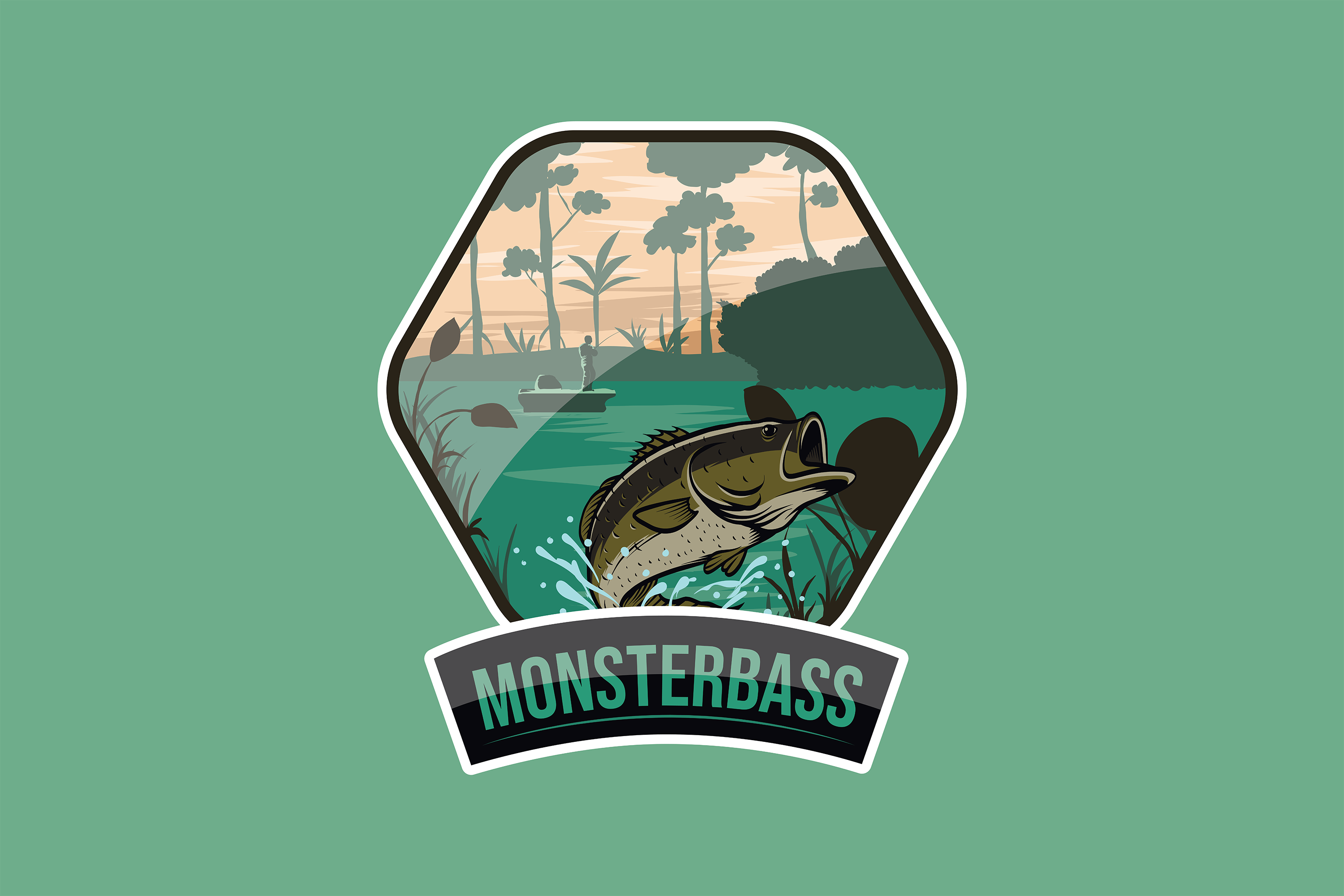 Monsterbass Badges set
