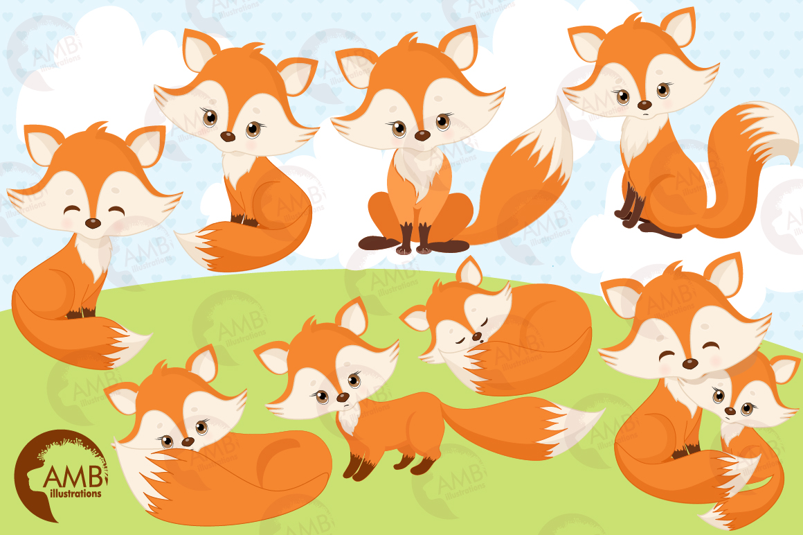 Den of Foxes clipart, graphics, illustrations AMB-1346 (53086 ...
