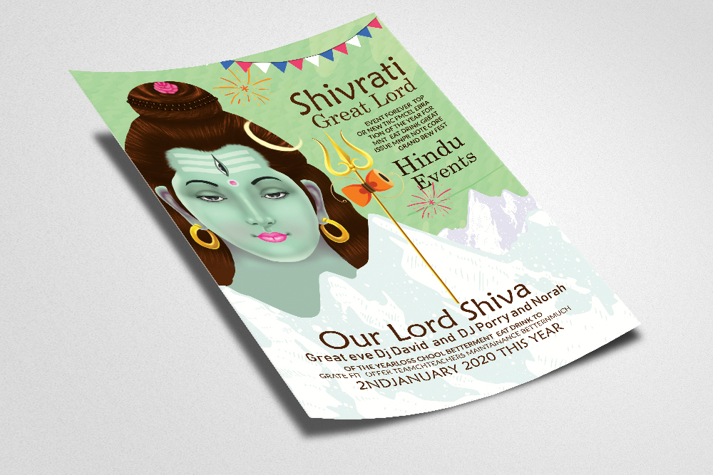 Shivrati Hindu Event Flyer Template