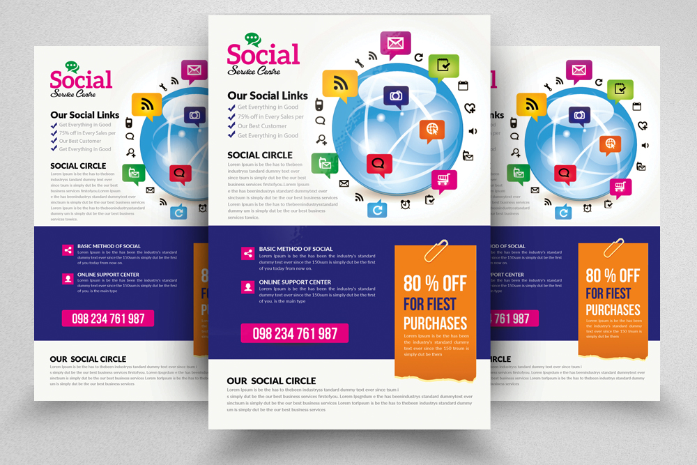Social Media Flyer Template (150198) | Flyers | Design Bundles