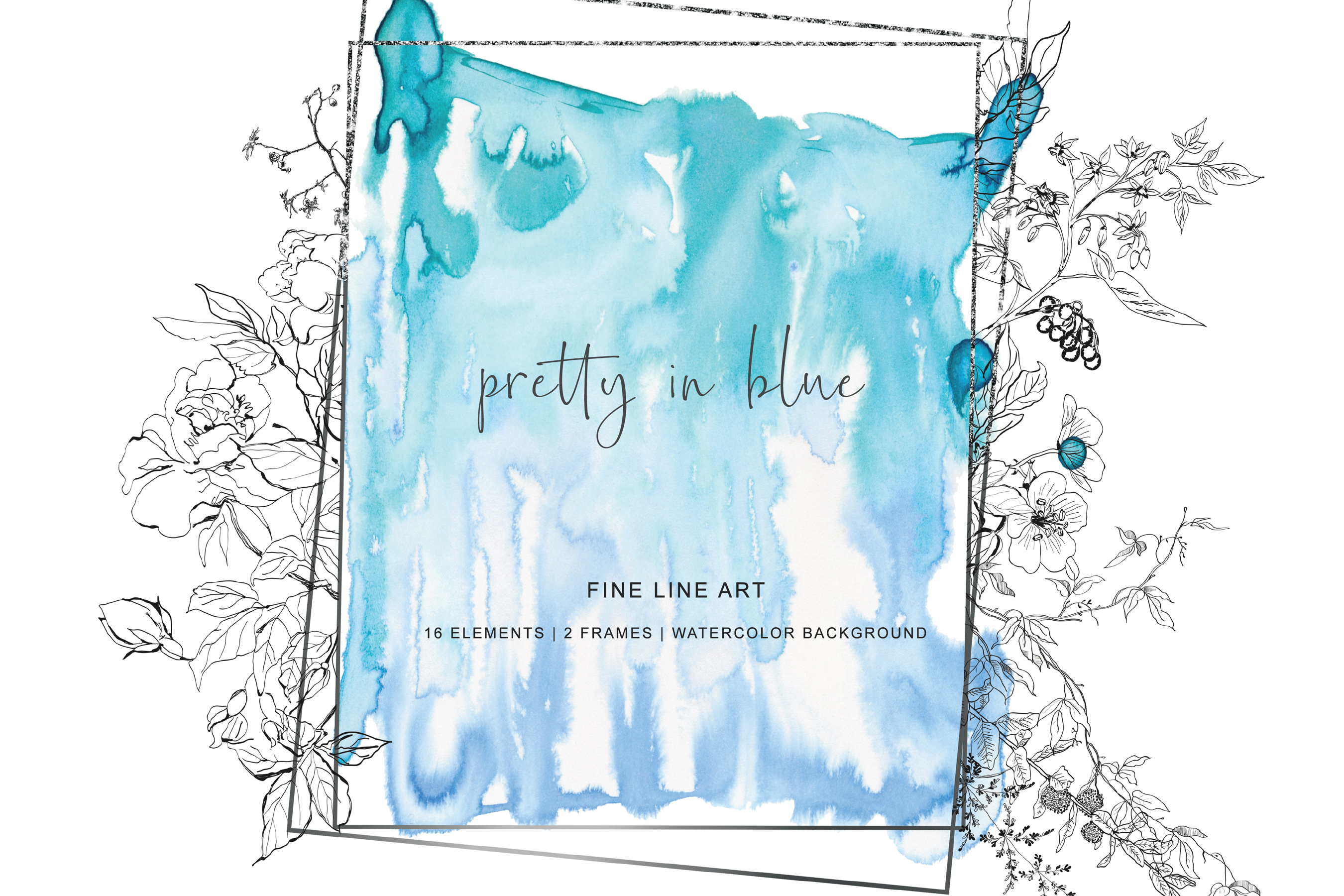 Hand Drawn Fine Line Clip Art (163580) | Illustrations | Design Bundles