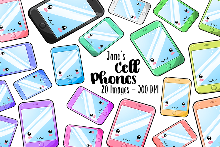 Kawaii Cell Phone Clipart