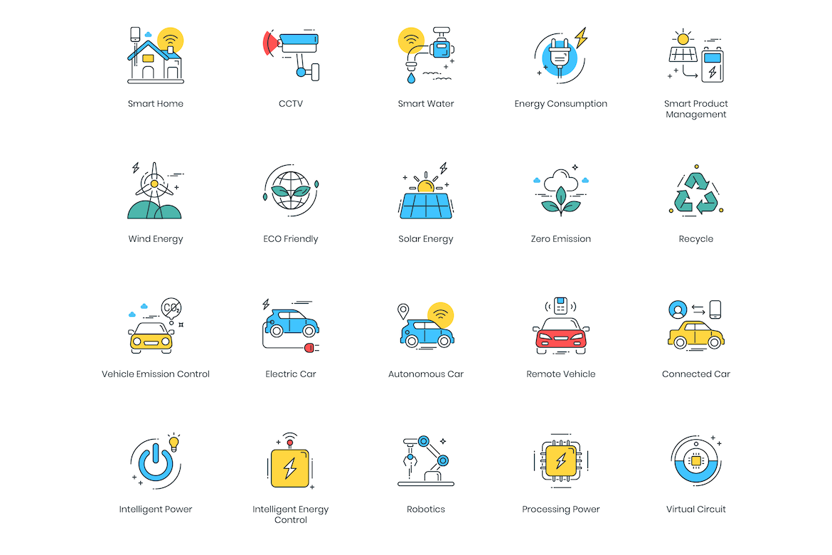 88 Smart Technology Icons