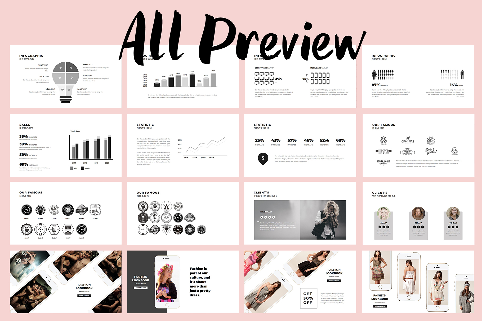 Fashion Lookbook Powerpoint Template
