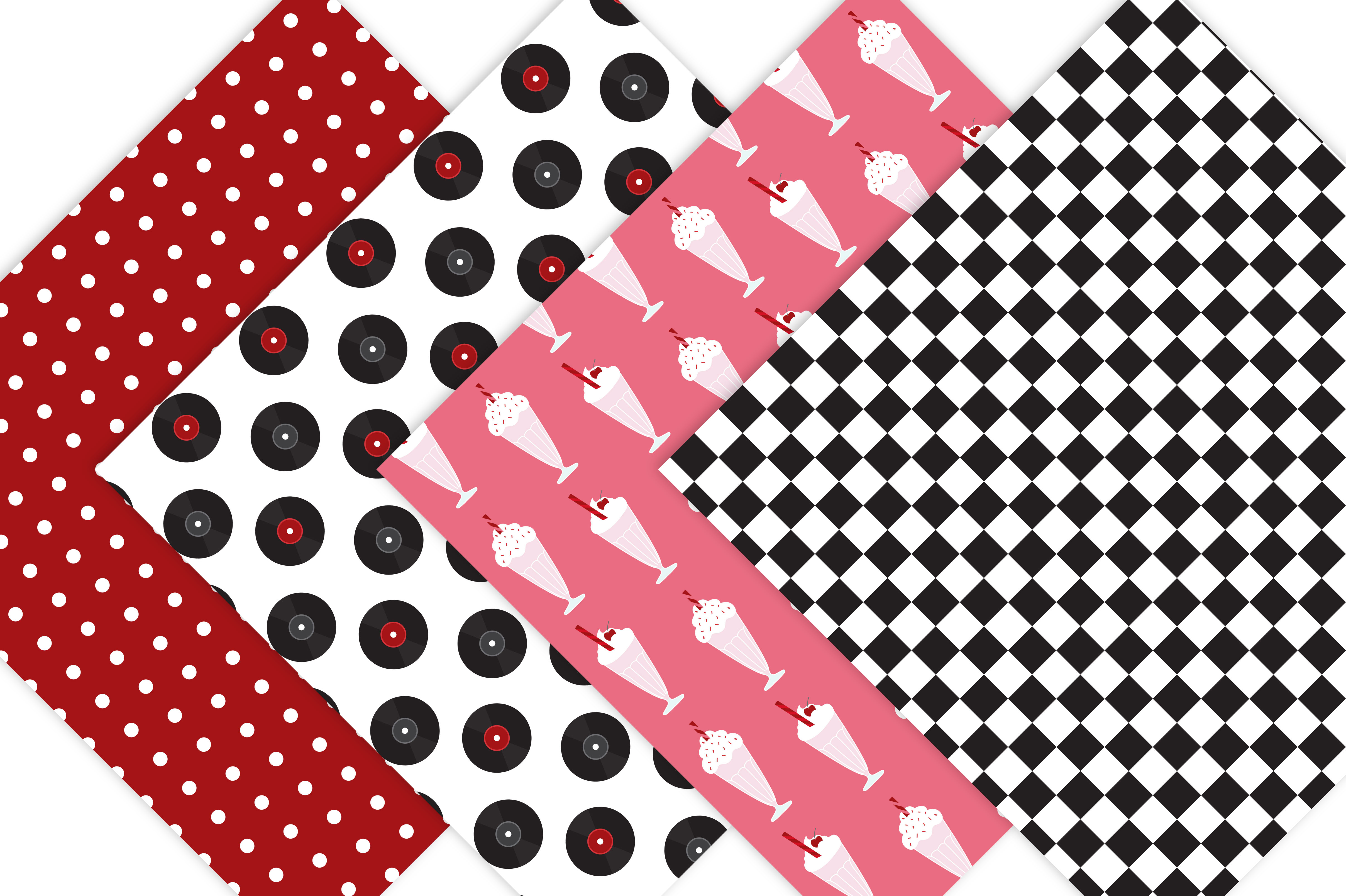 Retro 50's Diner Digital Paper
