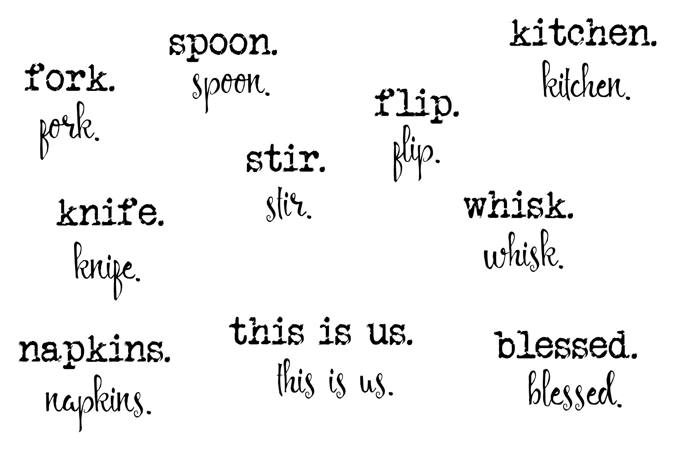 Farmhouse Words Bundle #3 - 10 Options - SVG PNG EPS