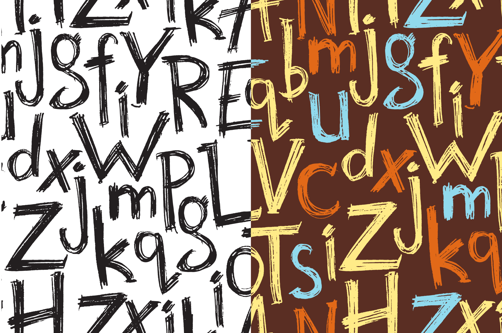 Vector Hand Drawn Latin Alphabet 2317 Illustrations Design Bundles