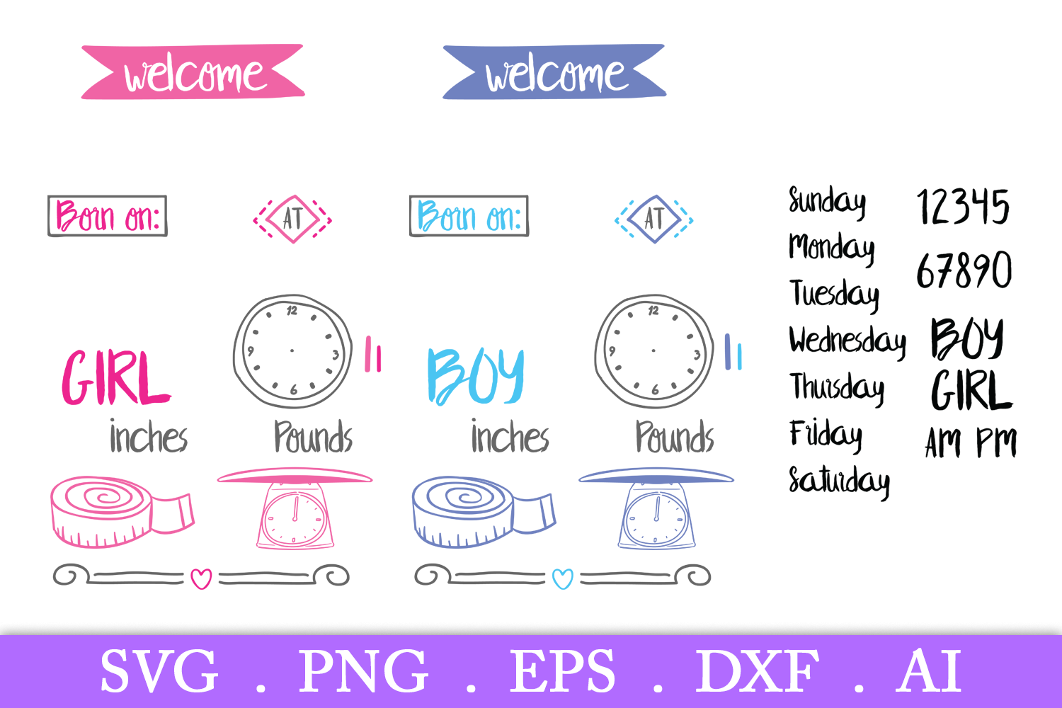 Birth Stats Svg Newborn Stats Svg Birth Stats Template Svg 288595 