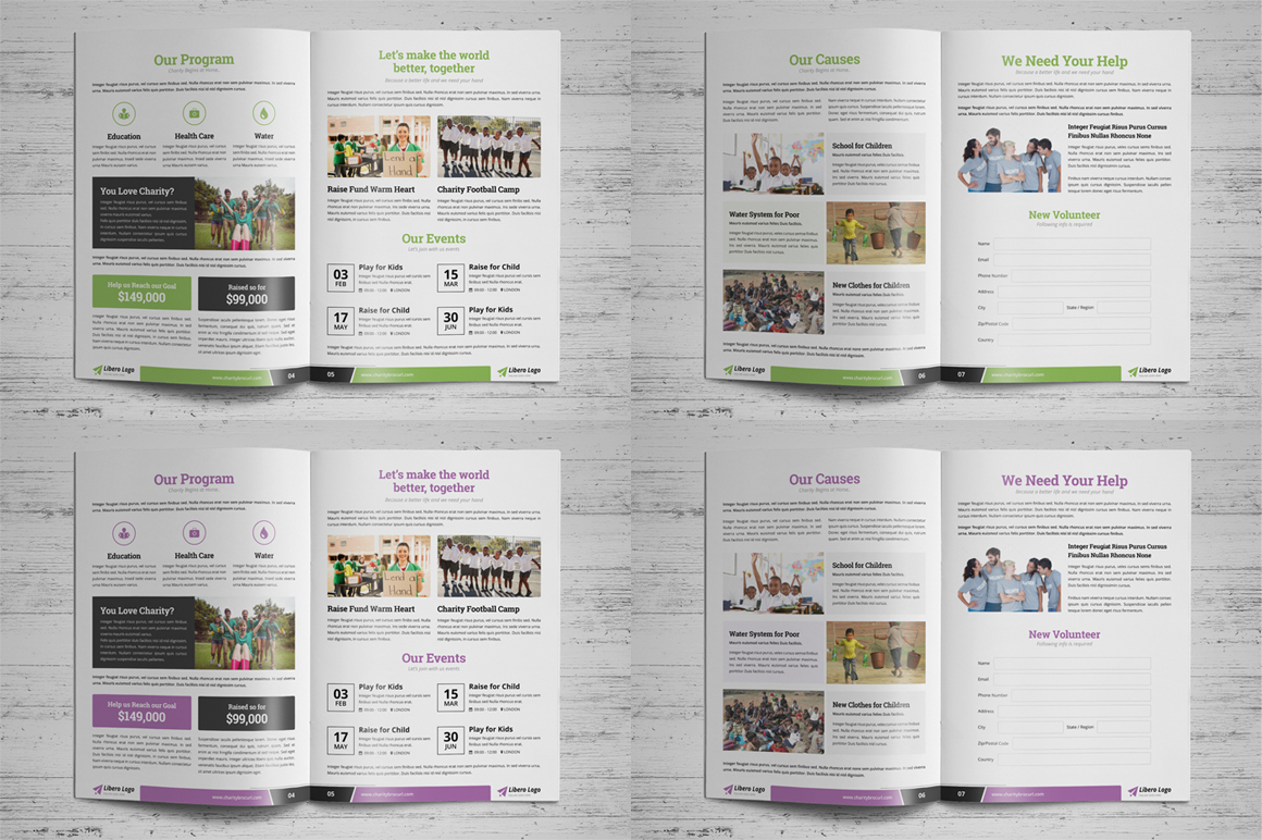 Charity Volunteer Donation Brochure (161433) | Brochures | Design Bundles