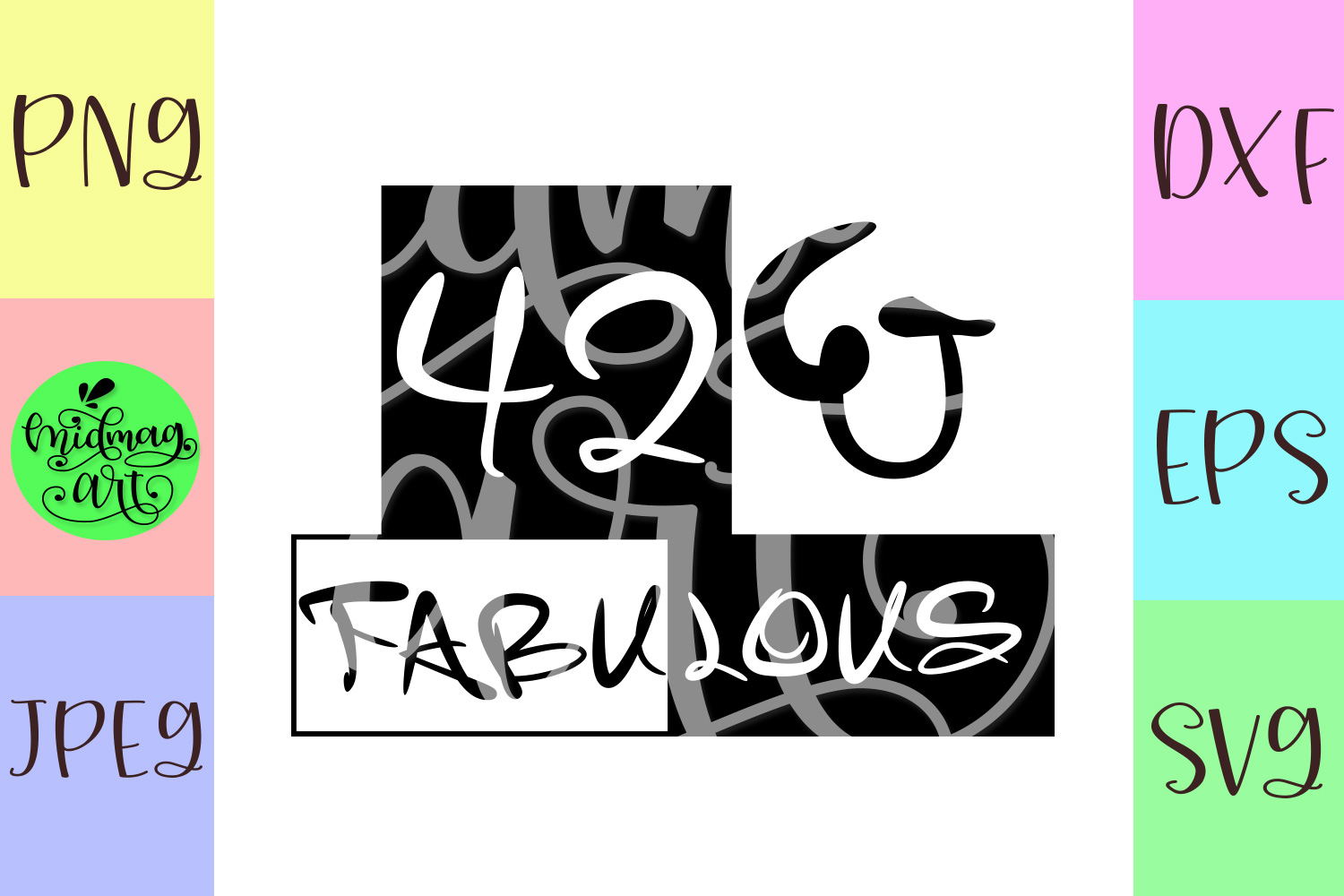 42 and fabulous svg, 42nd birthday svg