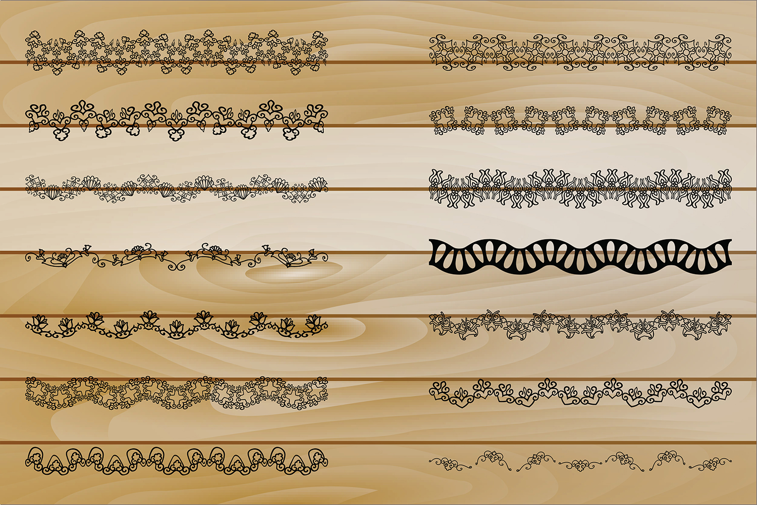 Black Lace Borders Clipart & Vectors - Black Lace Borders (145538 ...