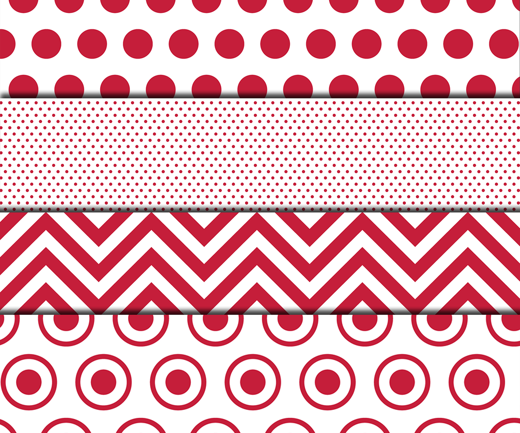 Red Polka Dot digital paper