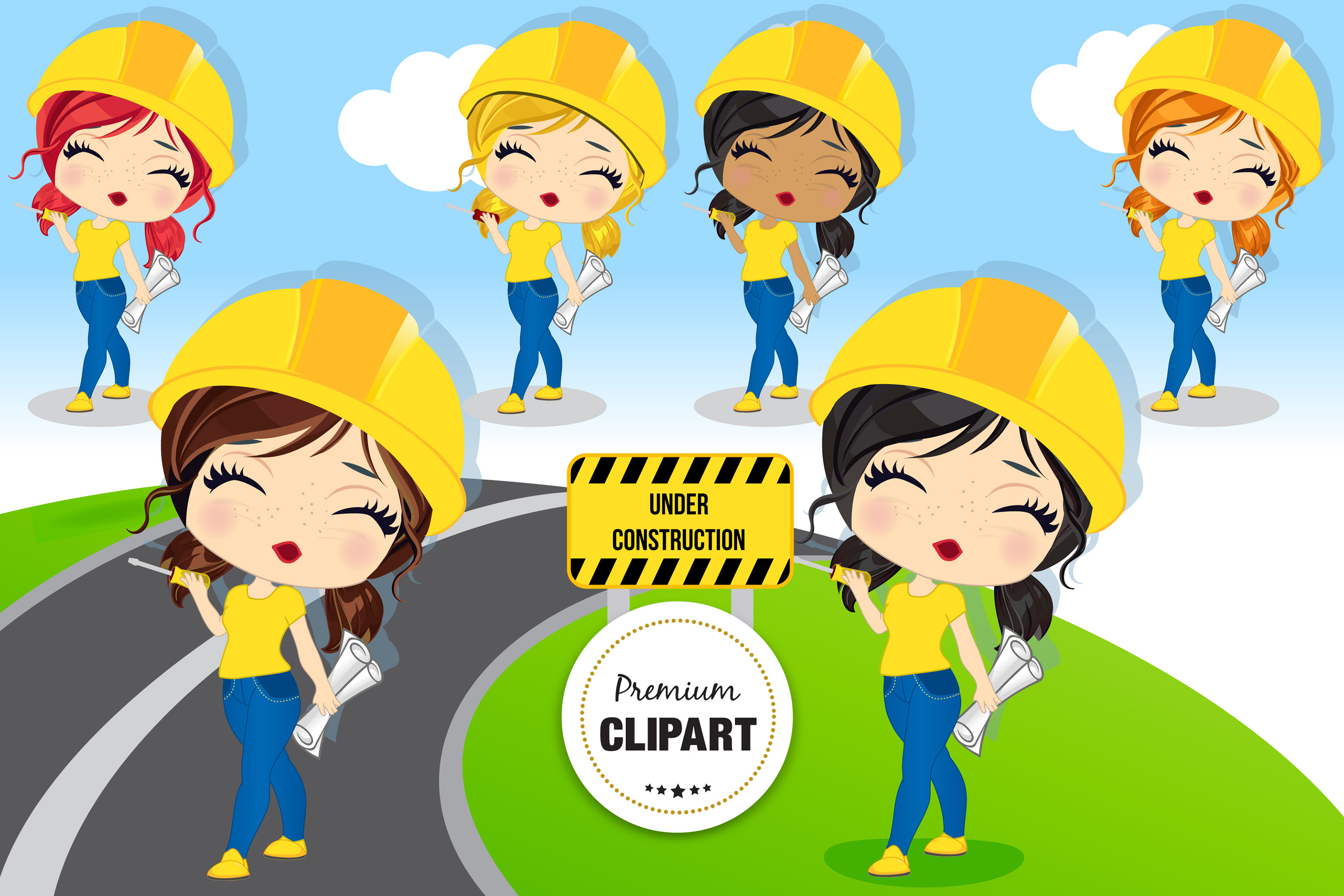 Construction clipart, Construction birthday (278427) | Illustrations ...
