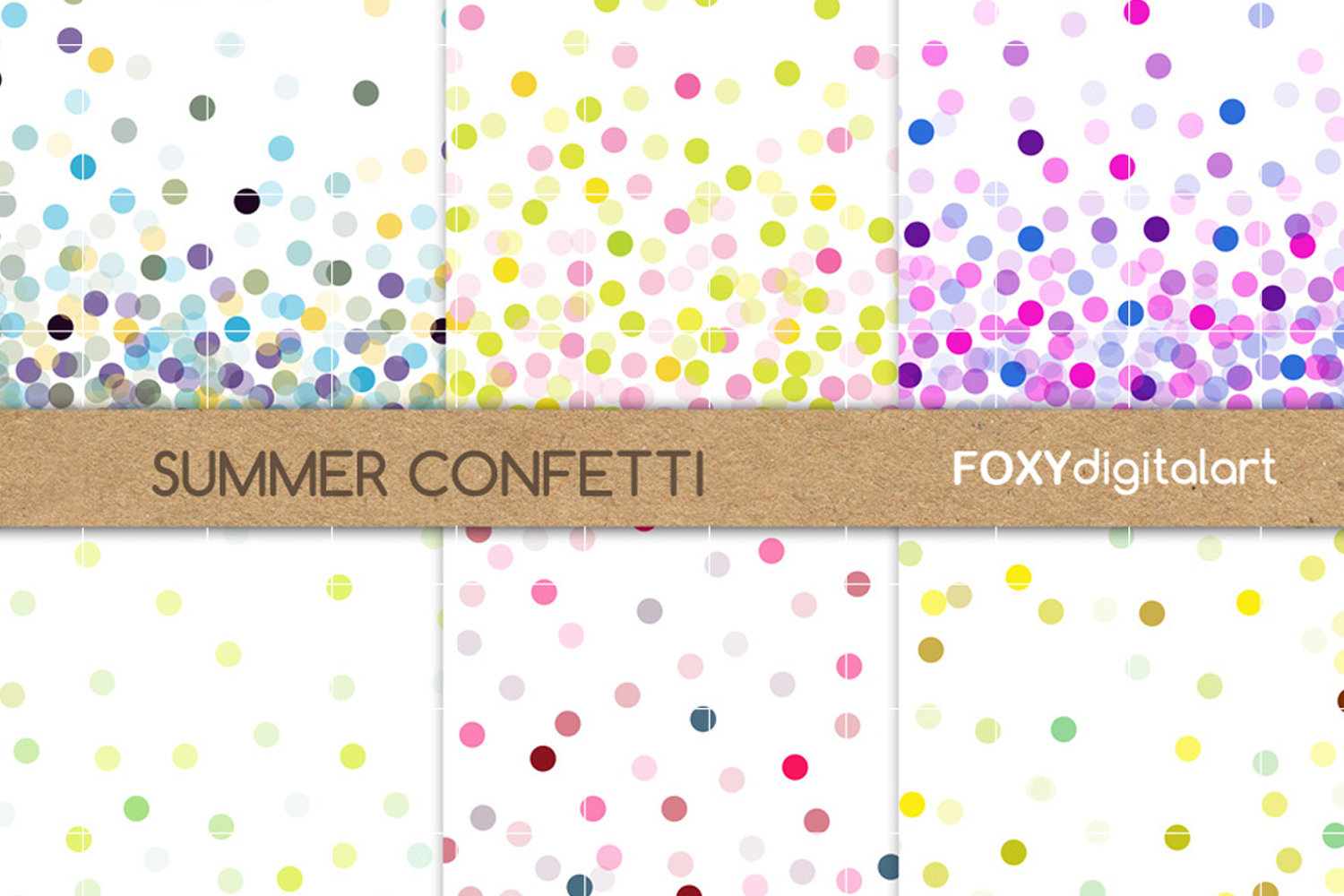 Confetti Digital Paper Pack Scrapbooking Wedding Invitation (293699 ...