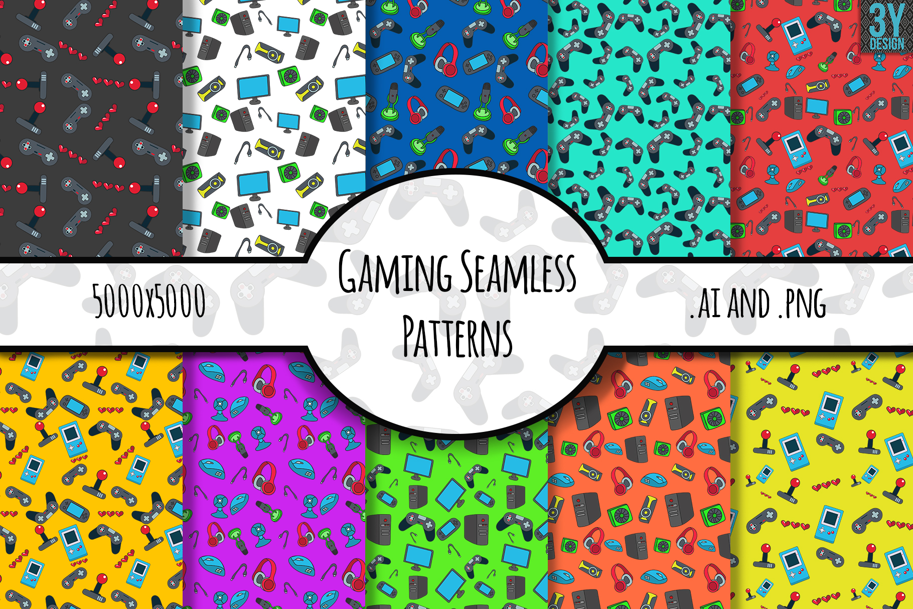 Gaming Seamless Patterns (391125) | Patterns | Design Bundles Gaming Seamless Patterns (391125) | Patterns | Design Bundles
