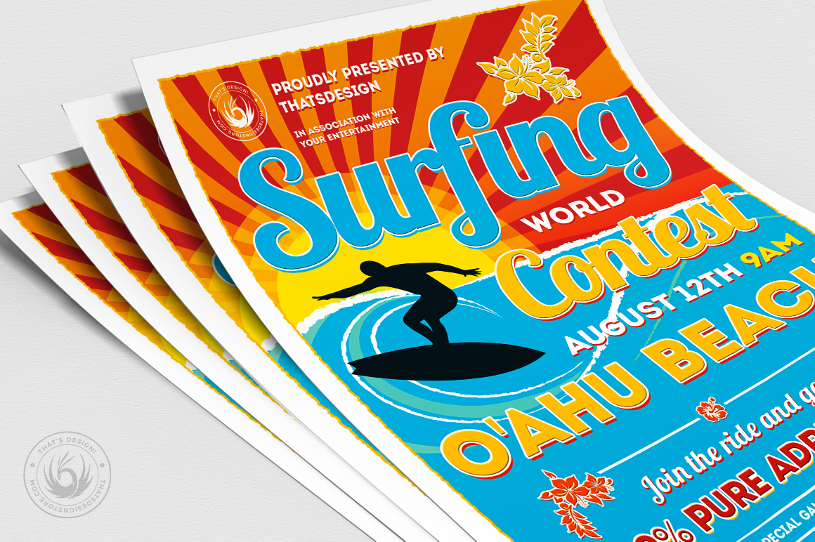 Surfing Contest Flyer Template