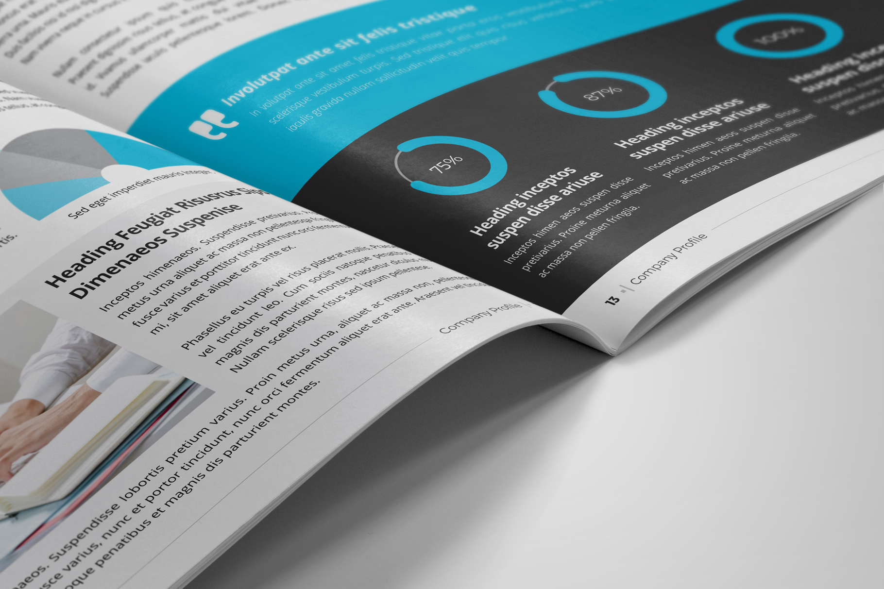 Company Profile Brochure Design v1 (111729) | Brochures | Design Bundles