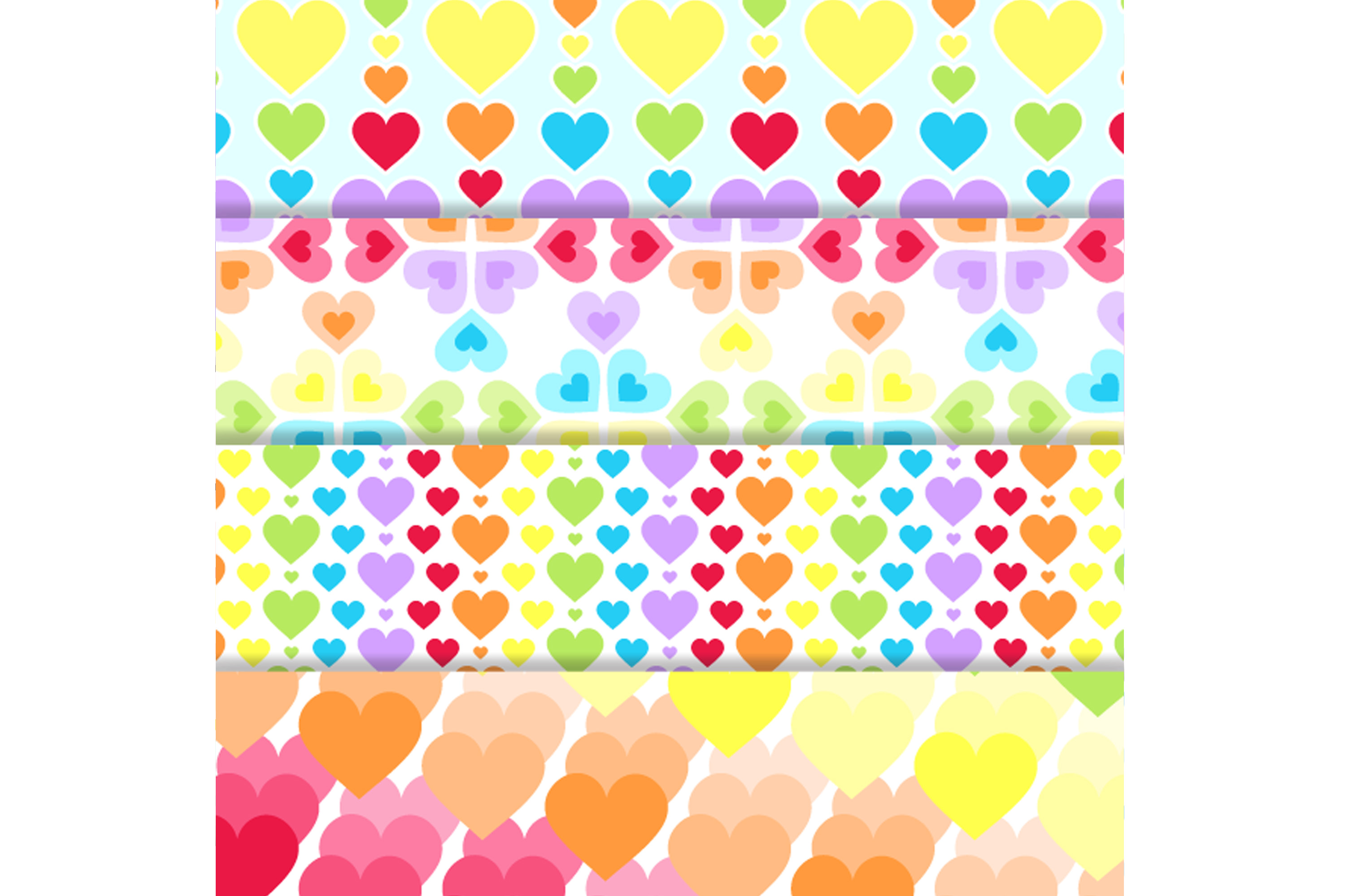 Rainbow Heart Digital Paper