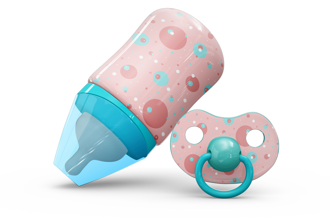 Baby Bottle and Pacifier Vol.2 Mockup