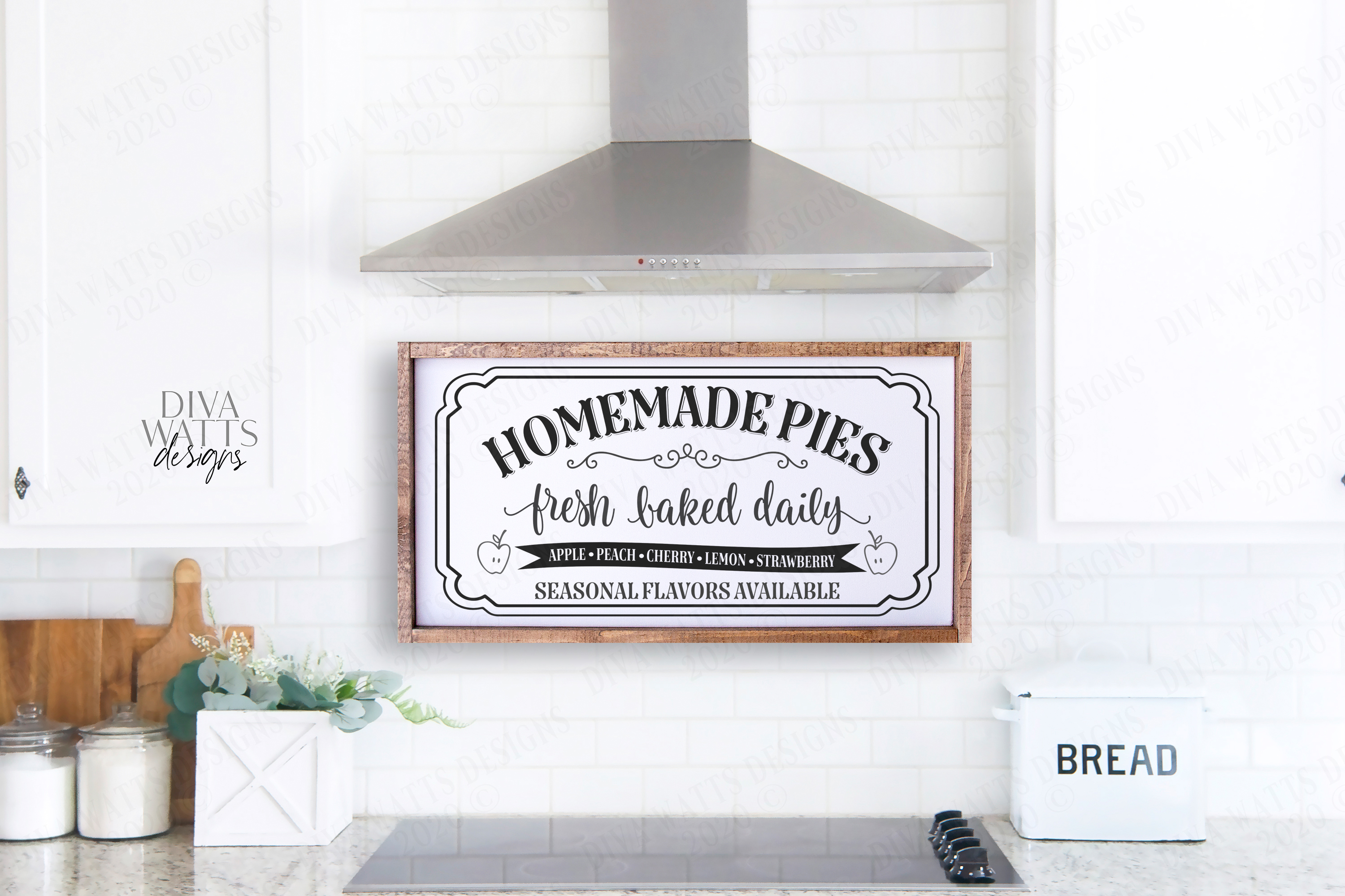 Homemade Fresh Pies - Farmhouse Kitchen Sign - SVG DXF EPS